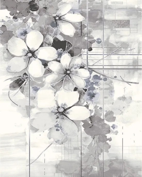 BE Koberec Myra 1532 GREY - šedý obdélníkový Rozměr: 60x100 cm
