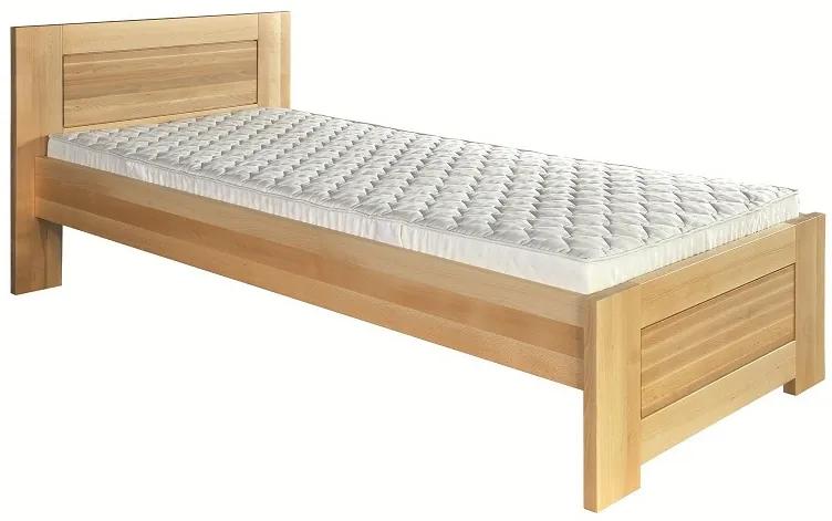 Drewmax Dřevěná postel 100x200 buk LK161 ořech