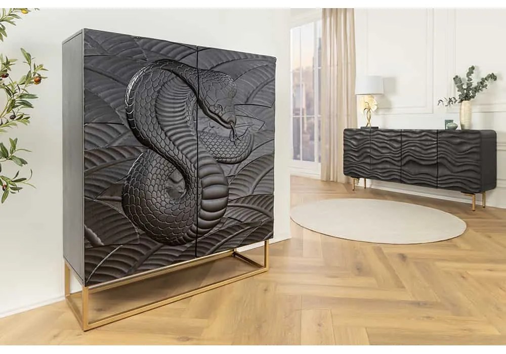 Massive home | Vysoká komoda Snake 120cm mangové dřevo