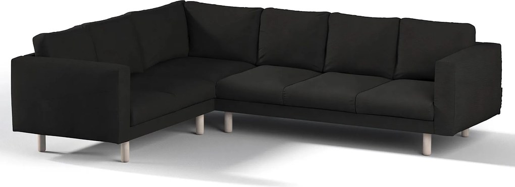 Potah na pohovku IKEA Norsborg rohová 5-místná barva černá látka pletený vzor