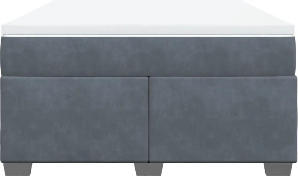 Box spring postel s matrací tmavě šedá 160x200 cm samet 3285294