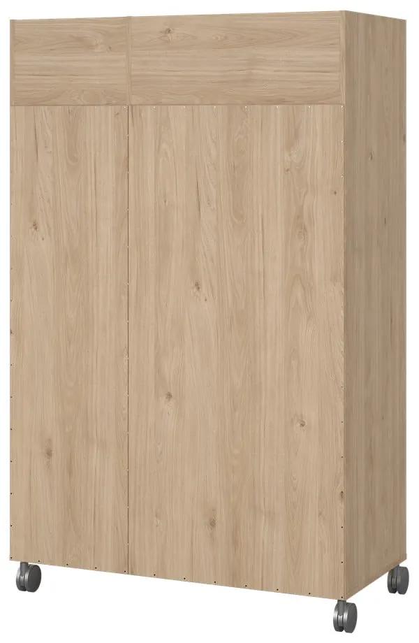 Šatní skříň v dekoru dubu v bílo-béžové barvě 100x160 cm Kit – Tvilum