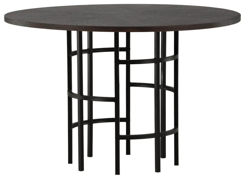 Jídelní stůl Copenhagen, hnědý, ⌀115