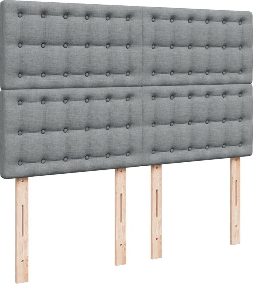Box spring postel s matrací světle šedá 160 x 200 cm textil 3292853