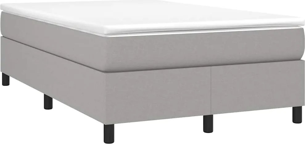 Box spring postel s matrací světle šedá 120 x 200 cm textil 3144407