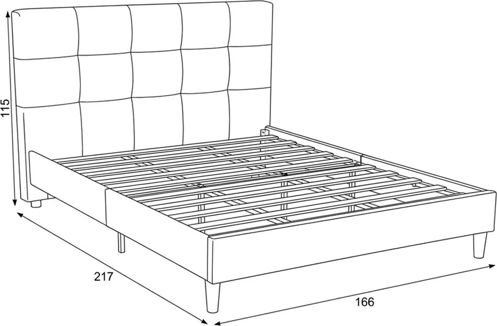 Autronic Čalouněná dvoulůžková postel BED-M160 Barva potahu: Krémová