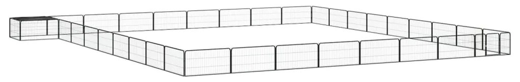 36panelová ohrádka pro psy černá 100 x 50 cm práškovaná ocel
