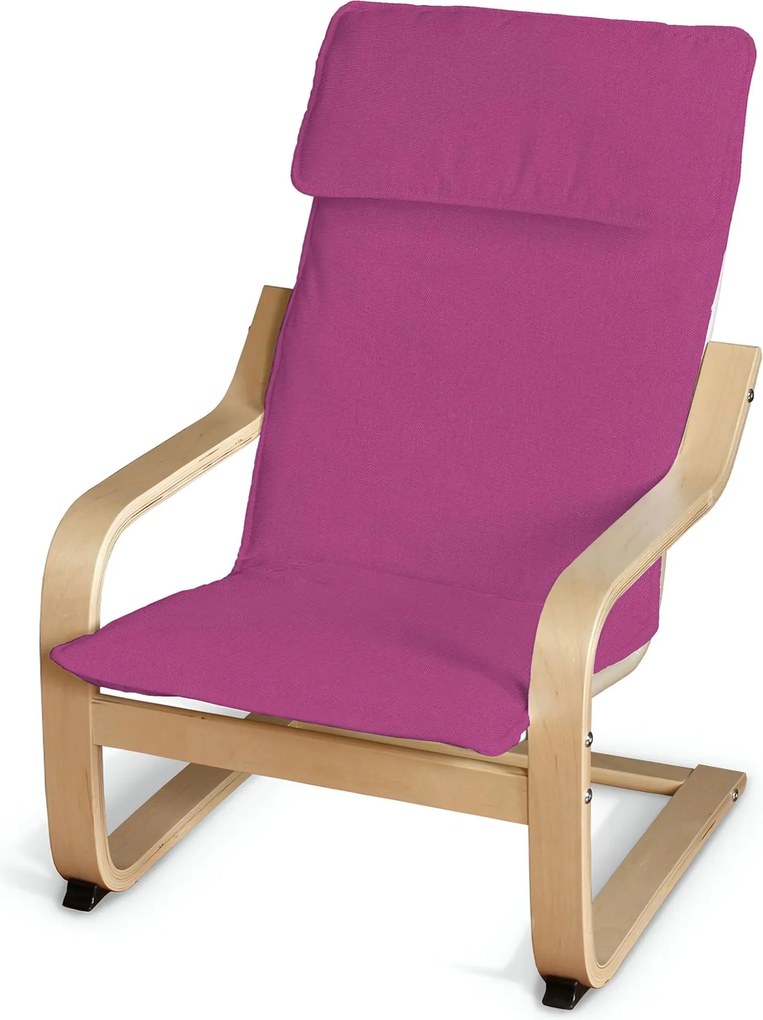 Sedák na dětské křeslo IKEA Poäng barva růžová látka pletený vzor
