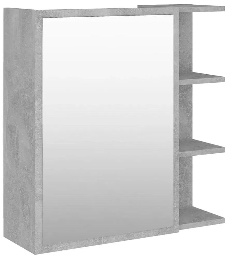 Petromila Zrcadlová skříňka betonově šedá 62,5 x 20,5 x 64 cm dřevotříska