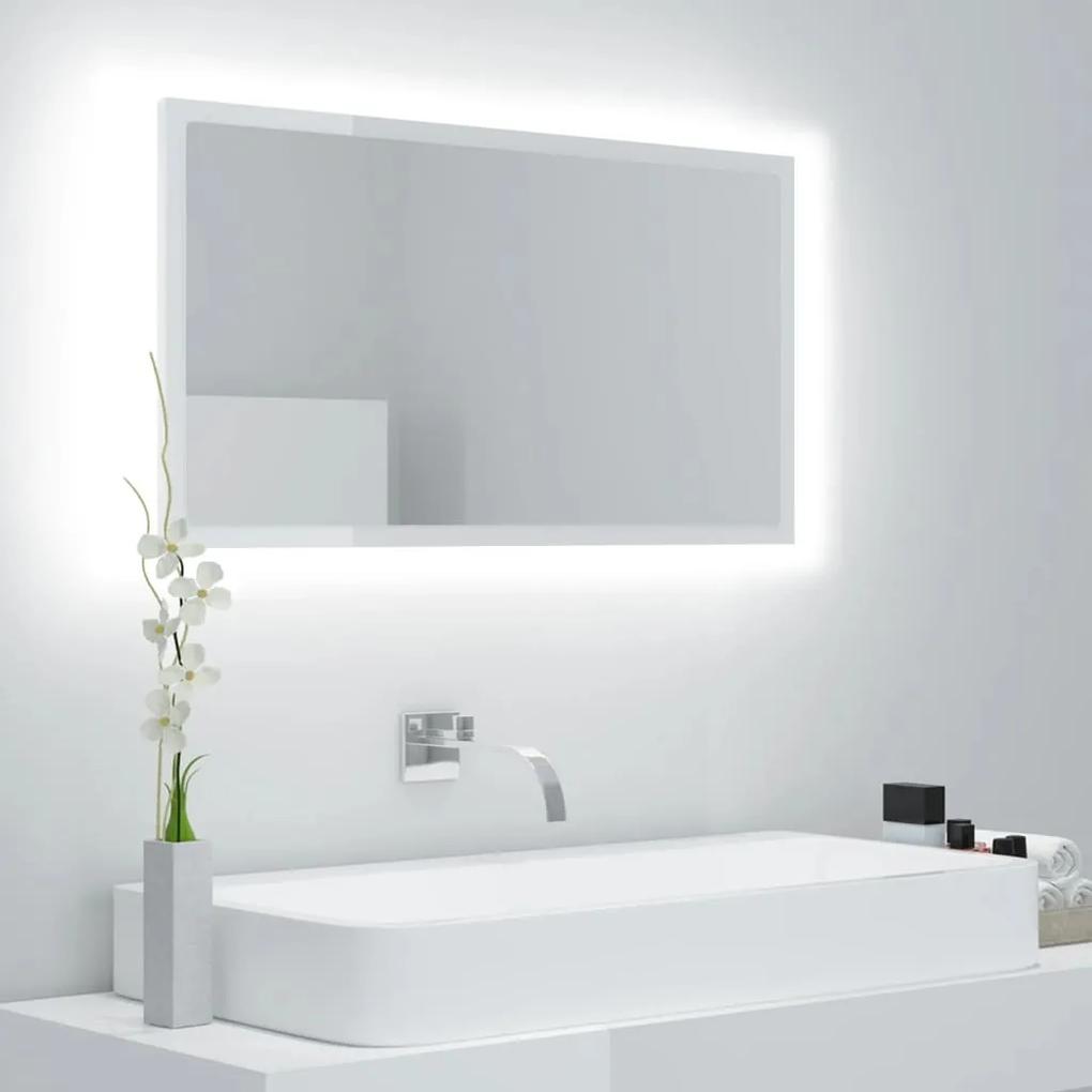 vidaXL LED koupelnové zrcadlo 80 x 8,5 x 37 cm akrylové [804928] Barva: Betonová šedá