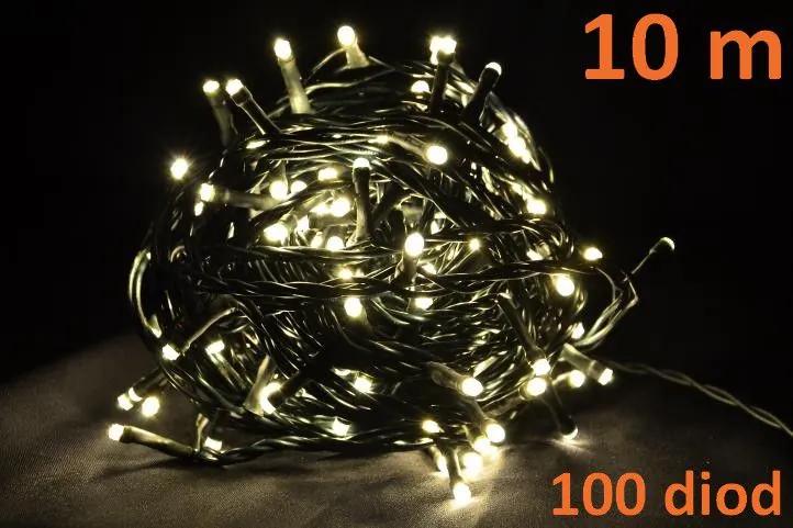 Nexos Trading GmbH &amp; Co. KG Vánoční LED osvětlení 10m - teple bílé, 100 diod