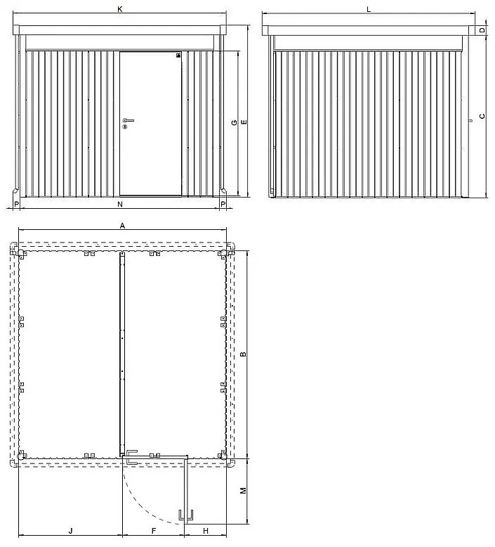 Biohort Zahradní domek BIOHORT HighLine DUO H5 275 x 315 (šedý křemen metalíza)