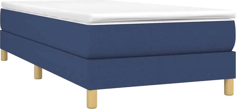 Rám postele s boxspringem modrá 90x200 cm textil 3120588