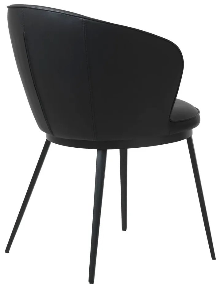 Černá jídelní židle z imitace kůže Unique Furniture Gain Leath