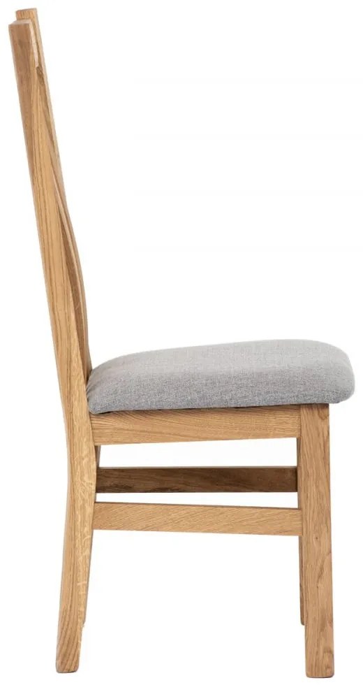 Jídelní židle FLINT — masiv dub, látka, více barev Hnědá