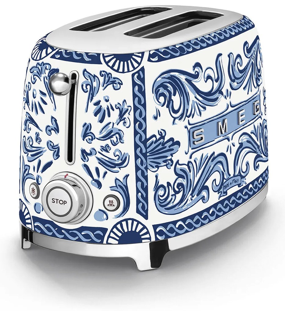 Smeg Dolce&Gabbana Toustovač 2x2 Blu Mediterraneo TSF01DGBEU