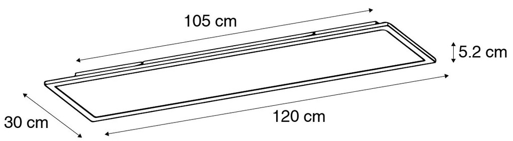 Stropní svítidlo bílé 120 cm vč. LED - Liv