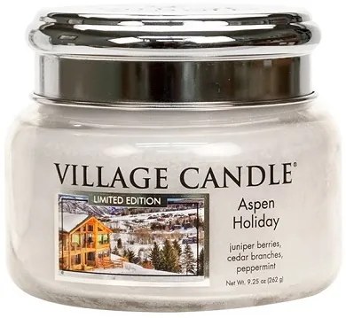 Village Candle Vonná svíčka ve skle - Aspen Holiday - Prázdniny na horách, 11oz
