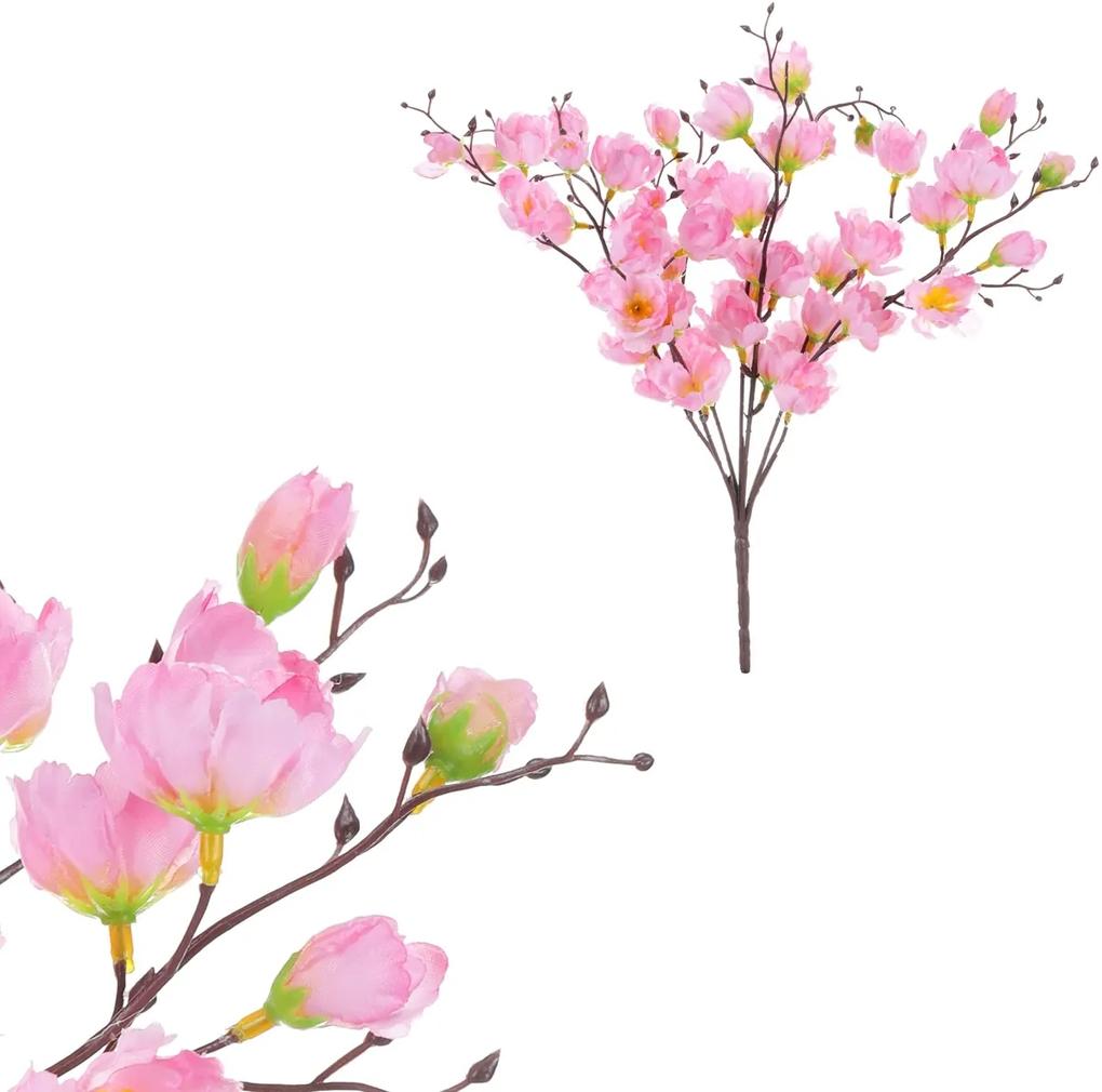 Umělé třešňové květy růžová, 25 cm