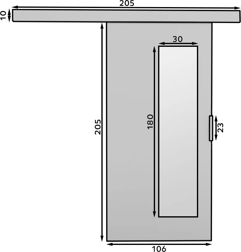 ADRK Furniture Posuvné nástěnné dveře MALTA 106