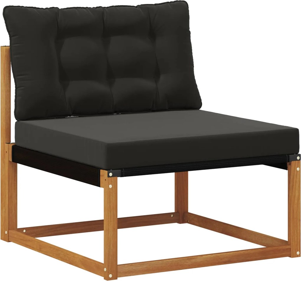 Venkovní pohovková souprava 7 ks Přirozená a černá 3381668