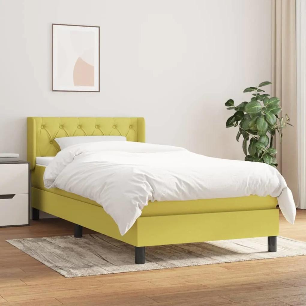 vidaXL Box spring postel s matrací 80 x 200 cm textil [3129907] Barva: Tmavě šedá