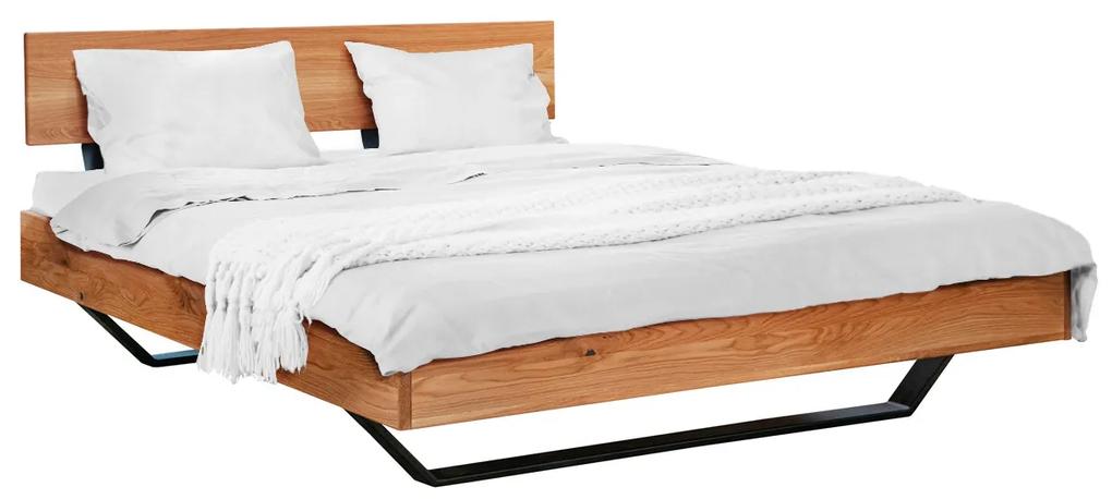 KATMANDU Dubová postel Toretta styl podkroví rozměry 85x212x180 (180x200 cm)