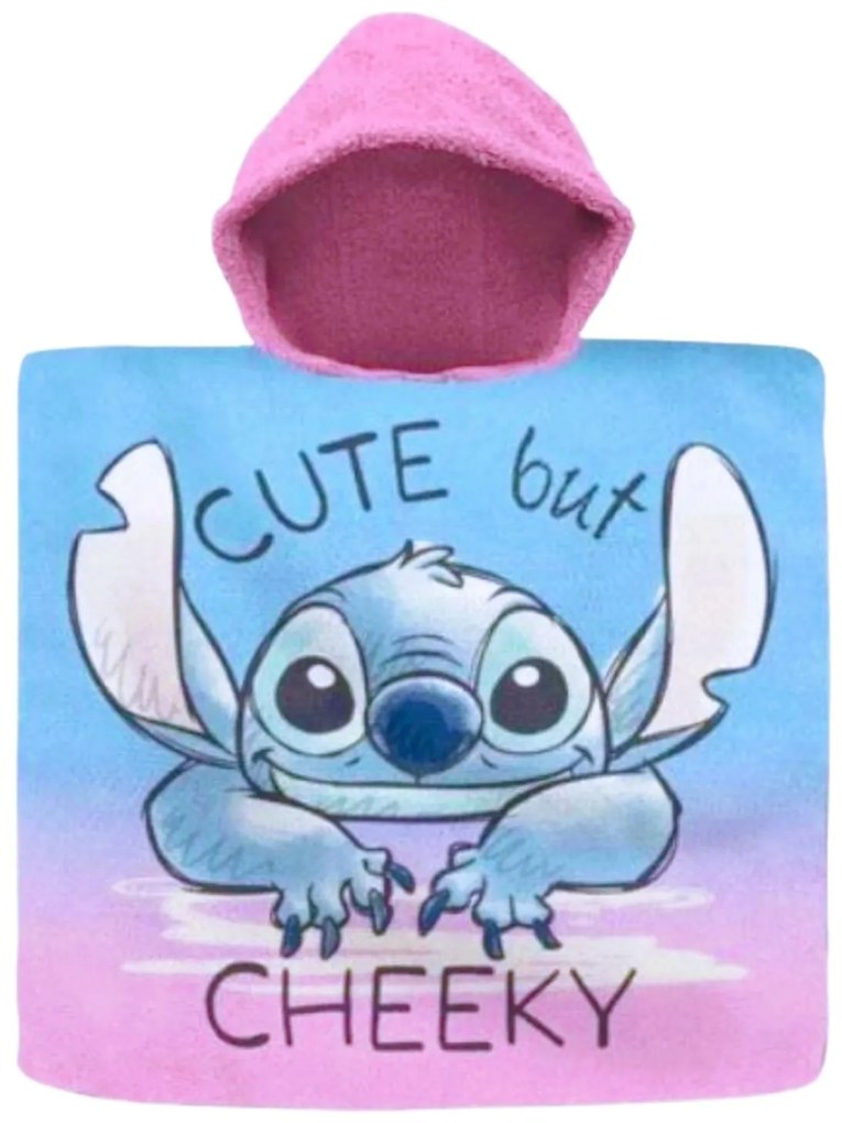 PONČO LILO A STITCH (růžovo - tyrkysová) Velikost: uni