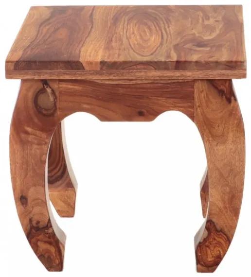 Indický nábytek - Odkládací stolek Kali 40x40x40 z indického masivu palisandr Světle medová