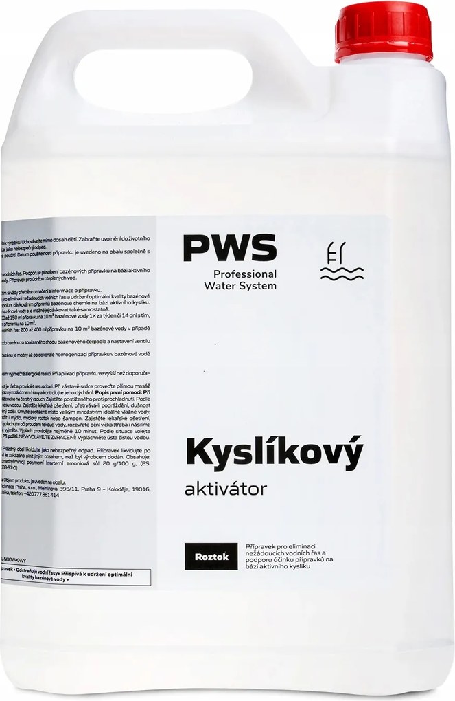 Pws Kyslíkový aktivátor 5l bazénová chemie