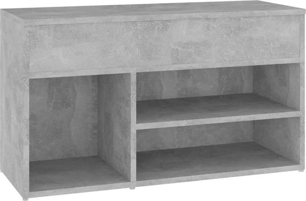 vidaXL Lavice s botníkem 80 x 30 x 45 cm dřevotříska [808748] Barva: Černá