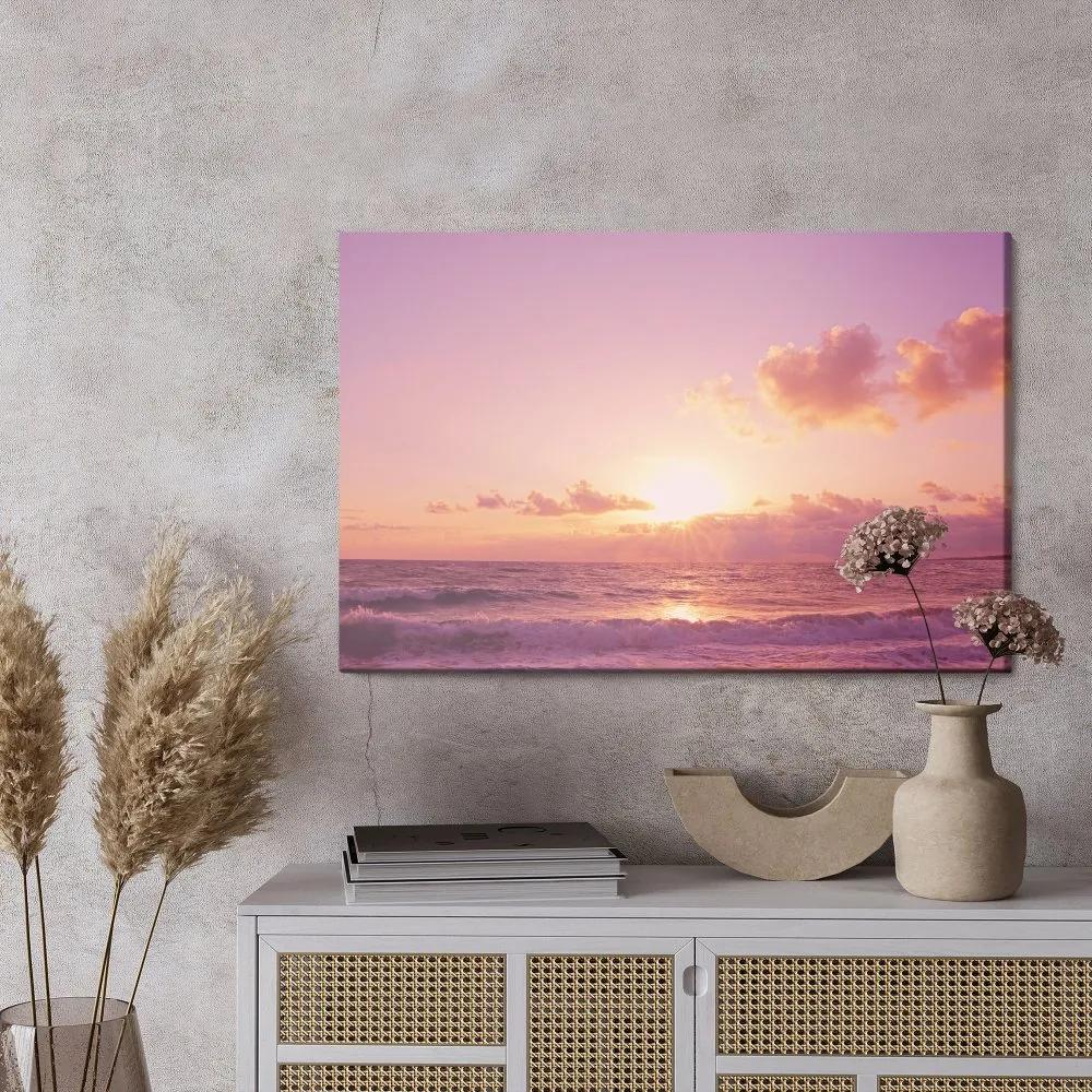 Obraz Růžová Mořská Krajina Nedostatek Nedostatek Plátno Canvas 70x50