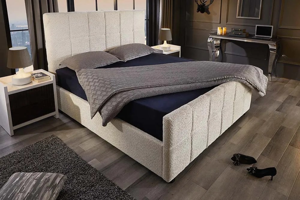 Designová postel Viola 180 x 200 cm krémová