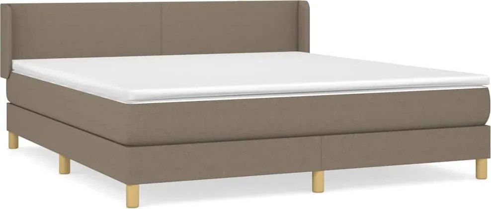 Box spring postel s matrací taupe 180x200 cm textil 3130133