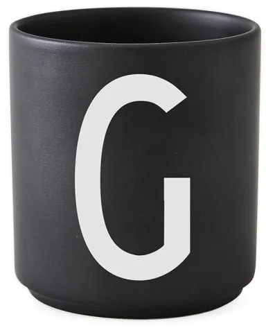 Porcelánový hrnek G DESIGN LETTERS - černý
