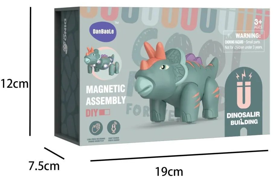 Alltoys Triceratops skládací magnetický