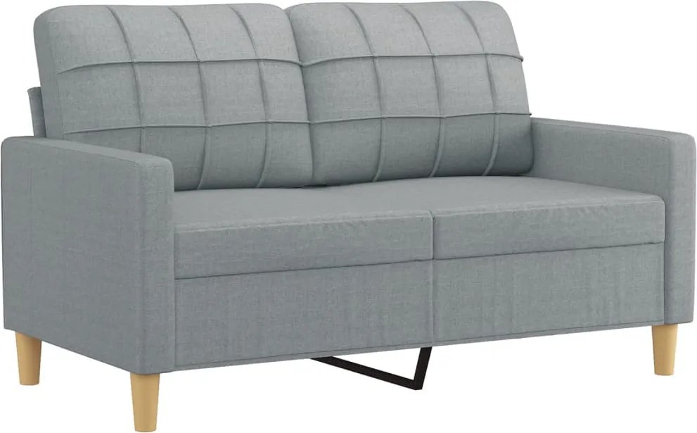 2dílná sedací souprava s poduškami světle šedá textil 3201274