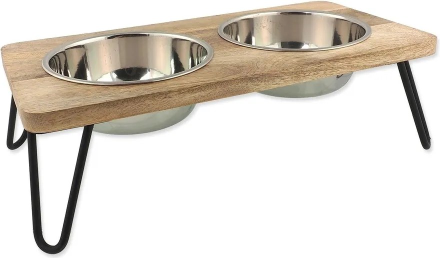 Dřevěný set misek s podstavcem pro psa Dog Fantasy – Plaček Pet Products