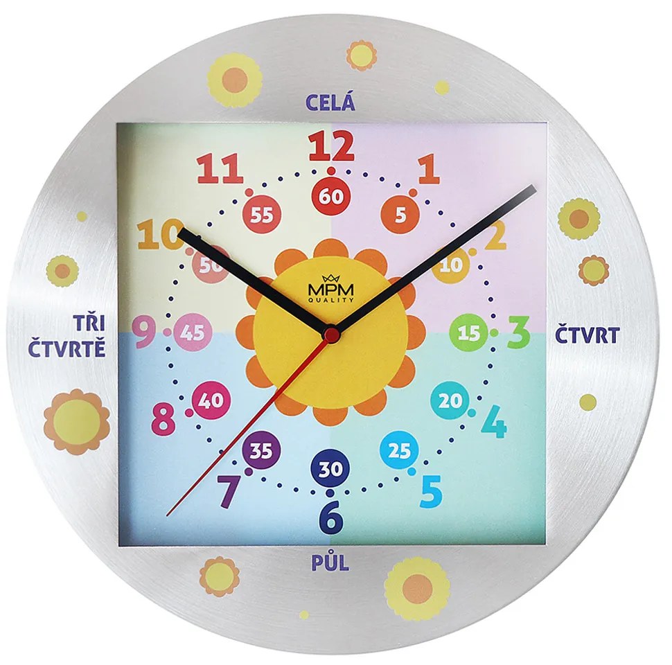 MPM Dětské kovové hodiny s pestrou paletou barevných motivů MPM Explore - B E01.4354.71.B