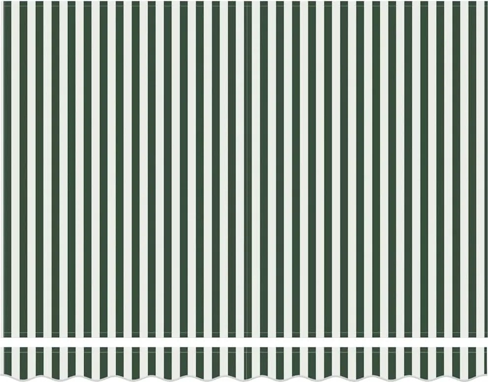 Stahovací markýza Zelená a bílá 300 x 250 x 165 cm 3330177