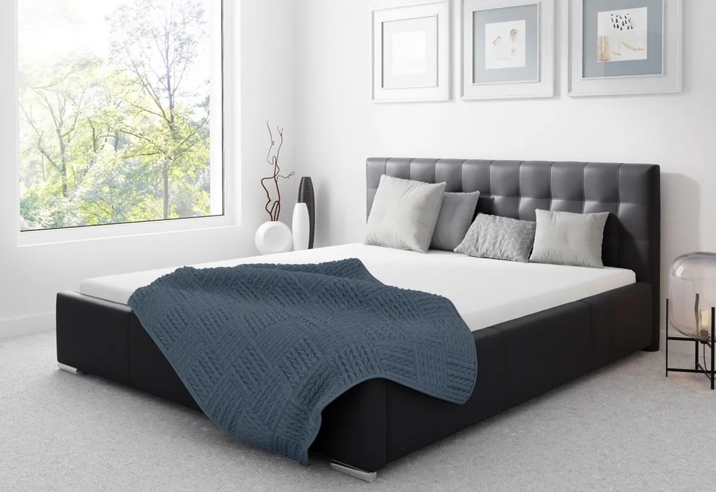 Čalouněná postel STEIN + matrace DE LUX, 140x200, madryt 1100