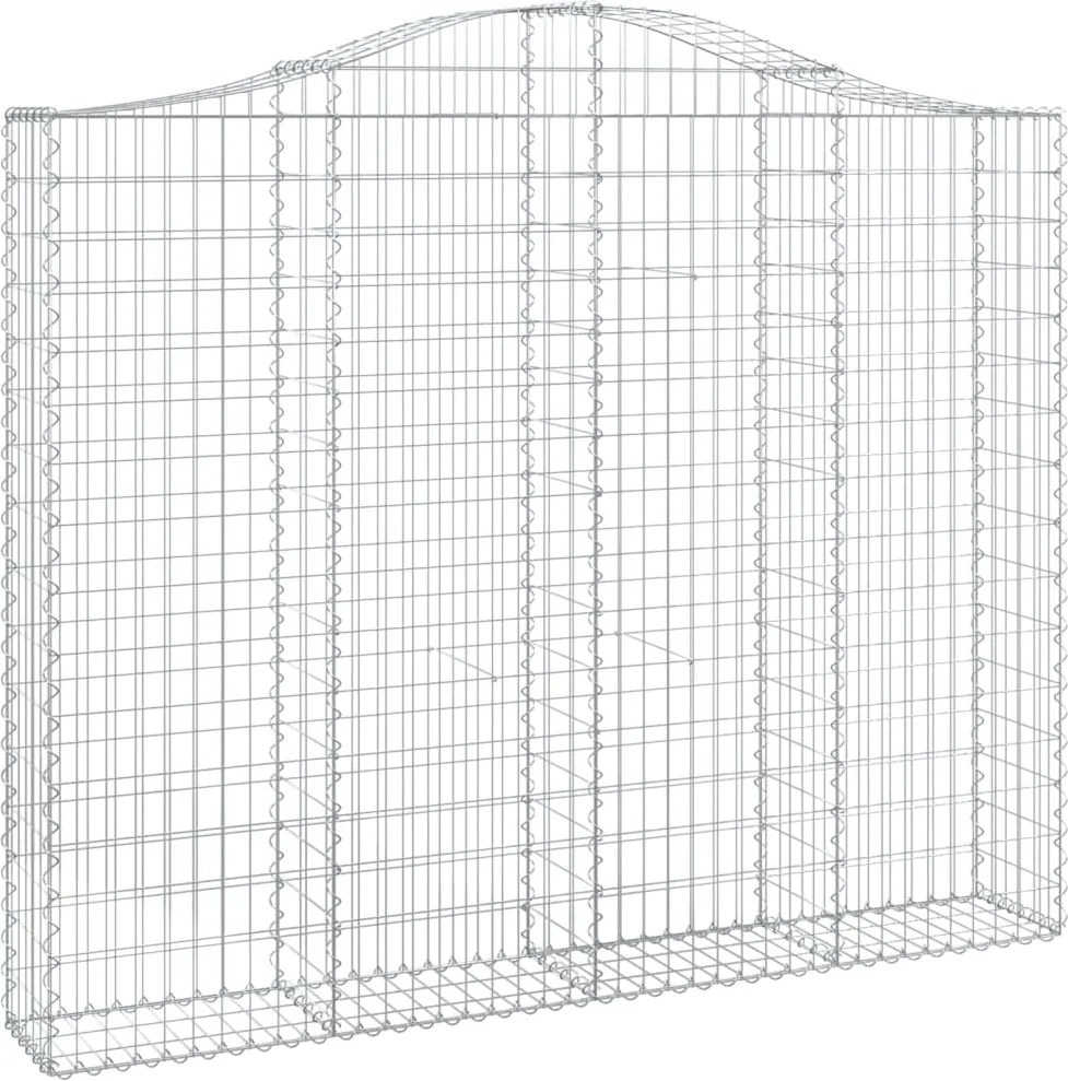 Klenutý gabionový koš 200 x 30 x 160/180 cm pozinkované železo 153388