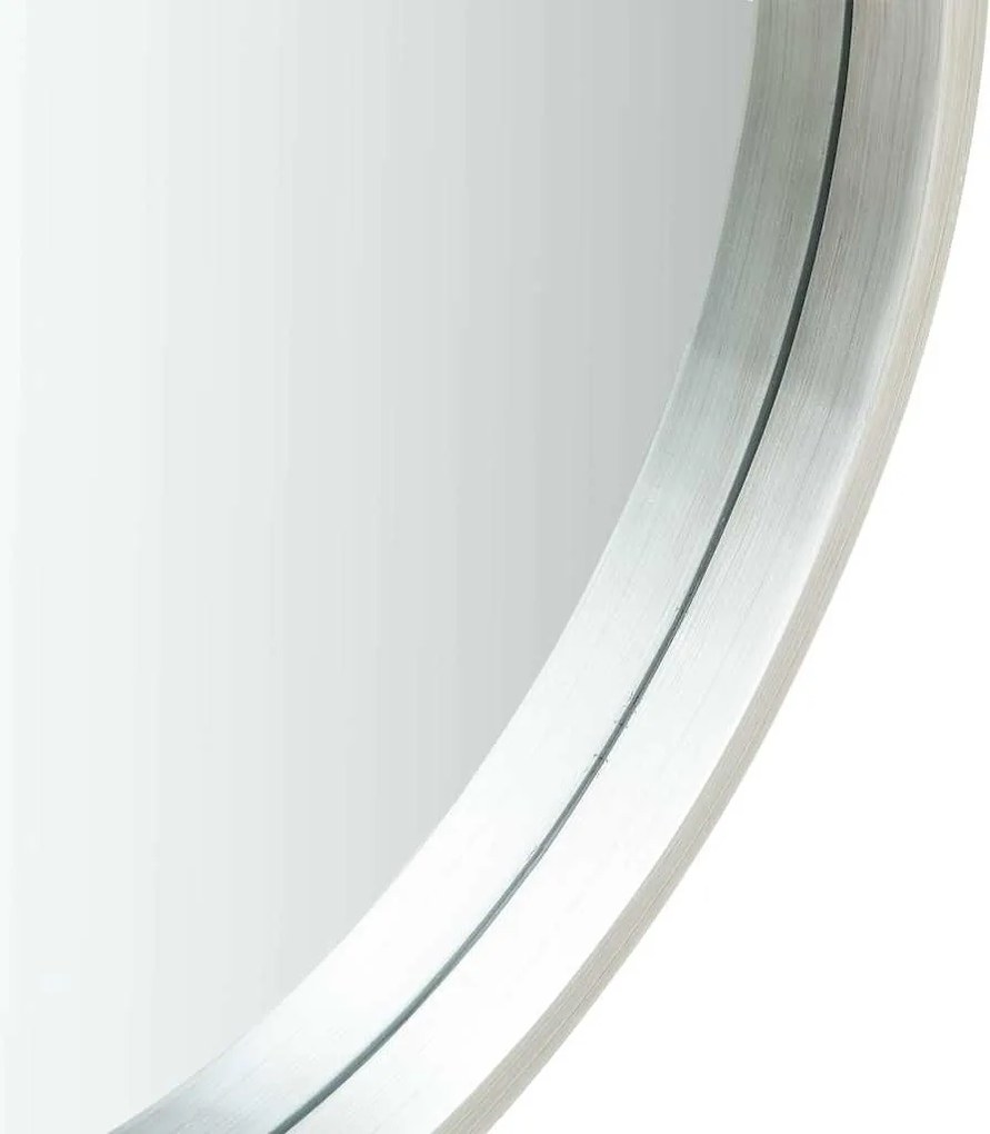 Nástěnné zrcadlo s popruhem 60 cm stříbrné 320370