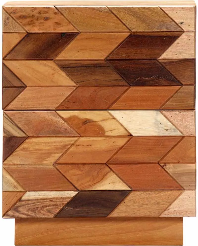 Noční stolek 40 x 30 x 50 cm masivní recyklované dřevo 282731
