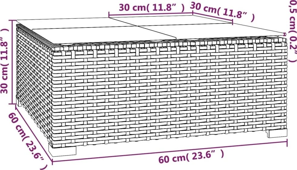 vidaXL 5dílná zahradní sedací souprava s poduškami polyratan [3101407] Barva: Černá a krémová