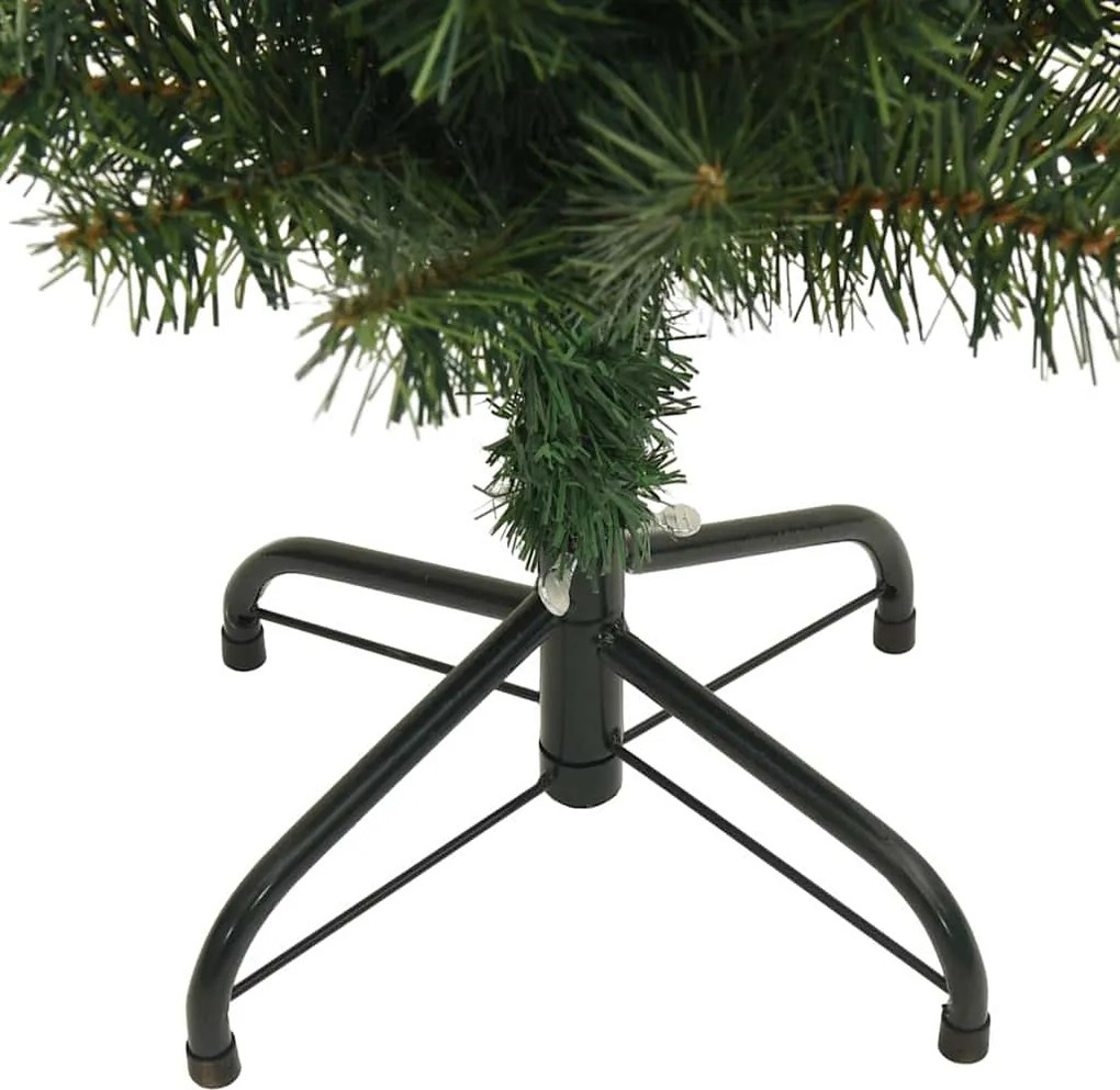 Úzký umělý vánoční stromek se stojanem zelený 180 cm PVC 320950