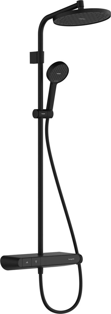 Hansgrohe Activera S - Sprchový set s termostatem, průměr 24 cm, 2 proudy, EcoSmart+, matná černá 28639670