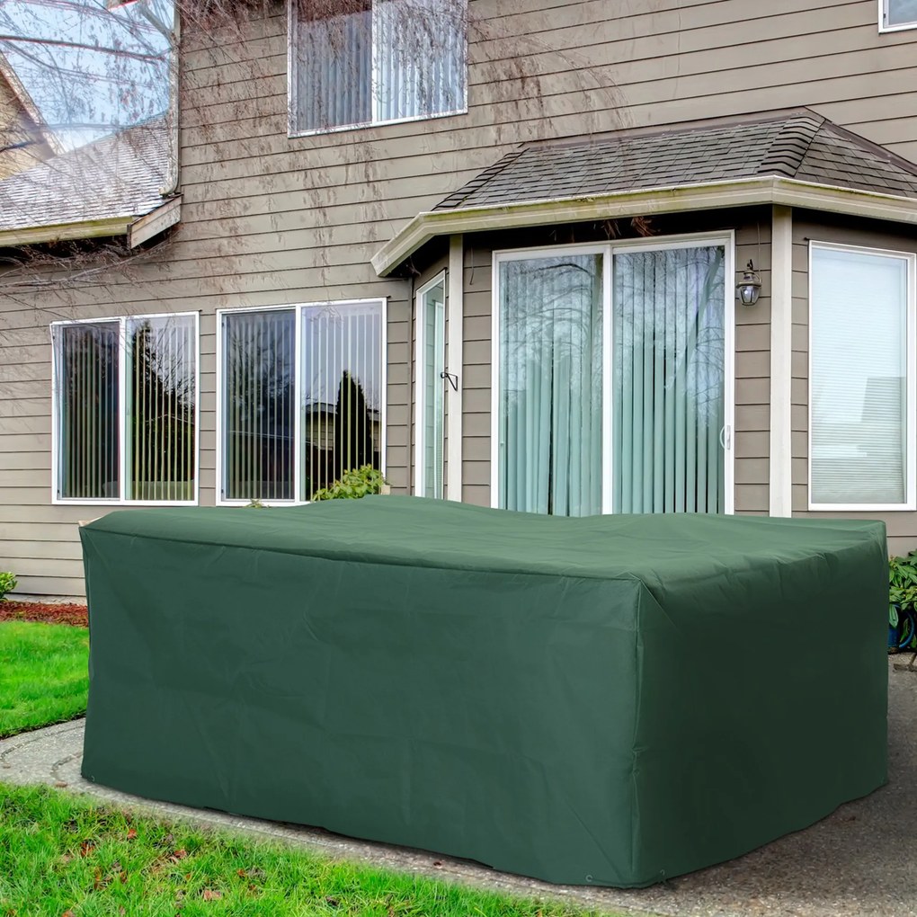 Ochranný obal na zahradní nábytek Outsunny 600D Oxford Zelený 210 x 140 x 80 cm