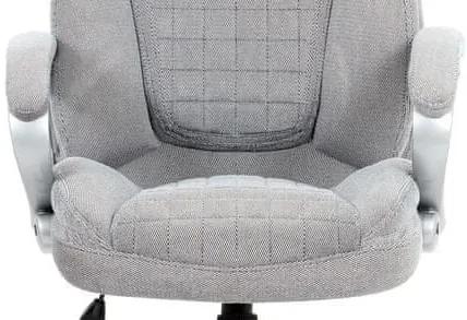 Autronic Kancelářská židle Kancelářská židle, šedá látka, kříž plast stříbrný, houpací mechanismus (KA-G196 SIL2)
