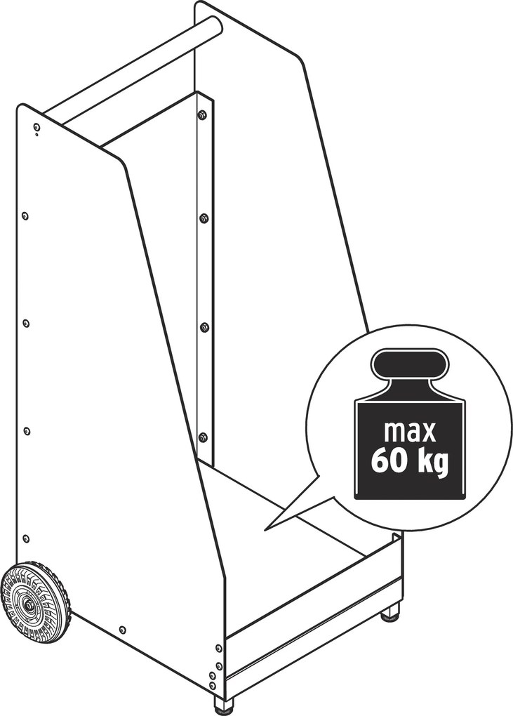 Tchibo - Vozík na palivové dřevo - barva: černá